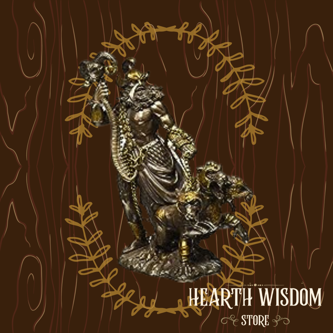 Hades w/ Cerberus and Ram’s Head Staff | Hearth Wisdom Store